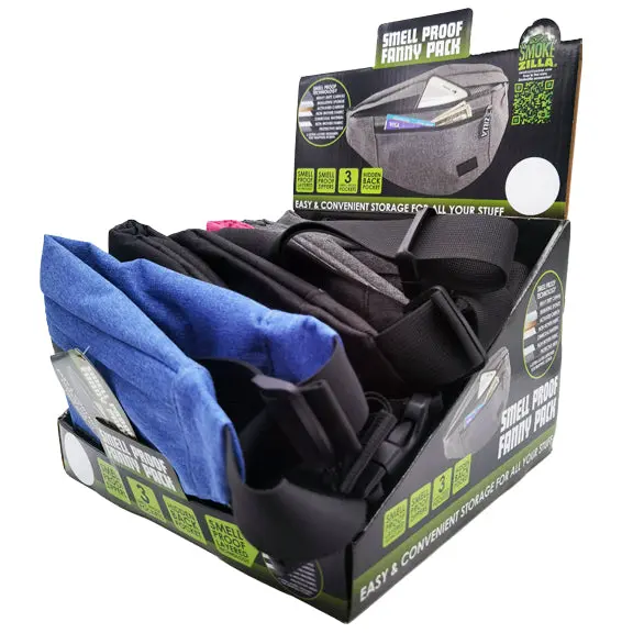 SMELL PROOF FANNY PACK 6 PIECES PER DISPLAY